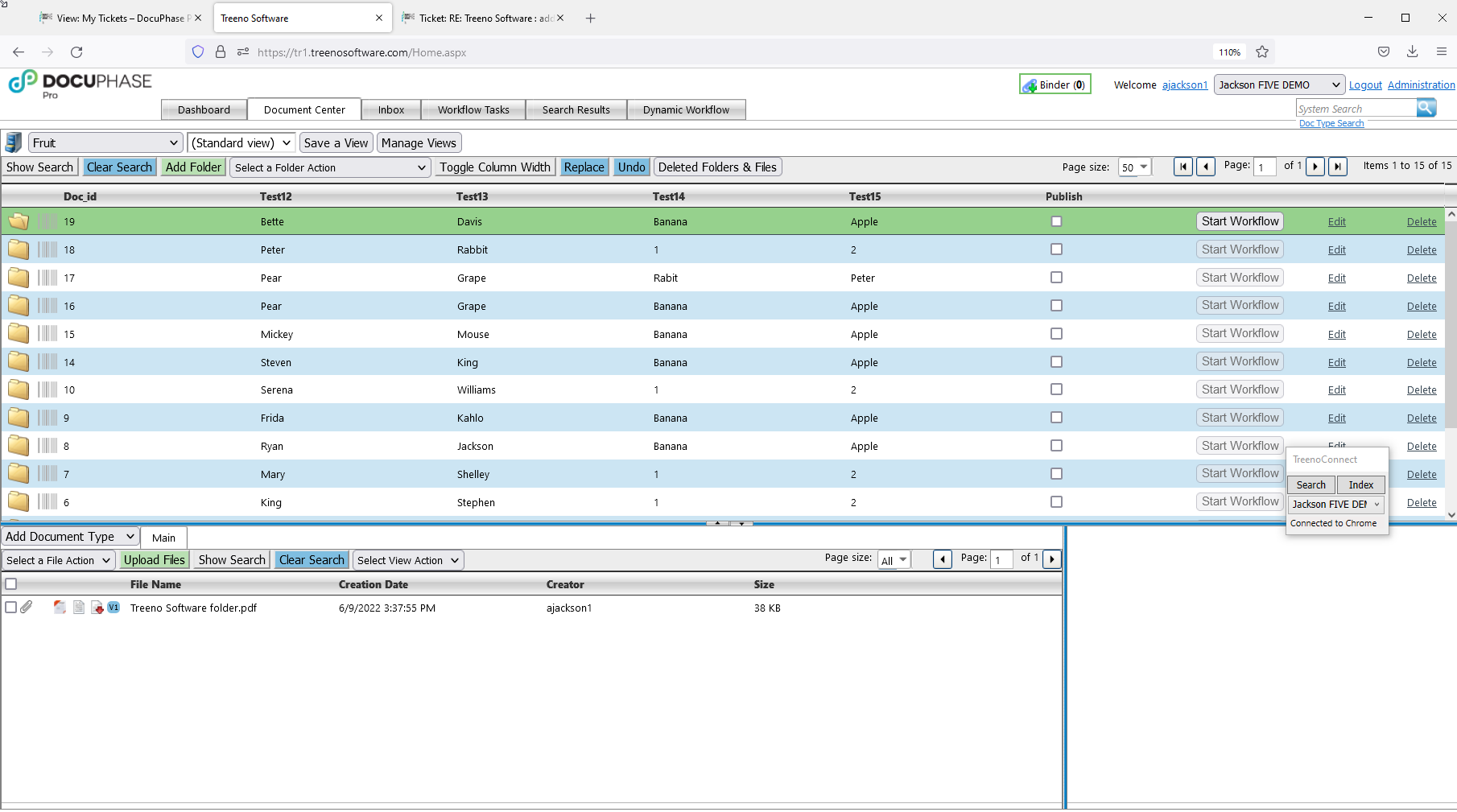 Docuphase and Treeno Connect – Docuphase Pro Support